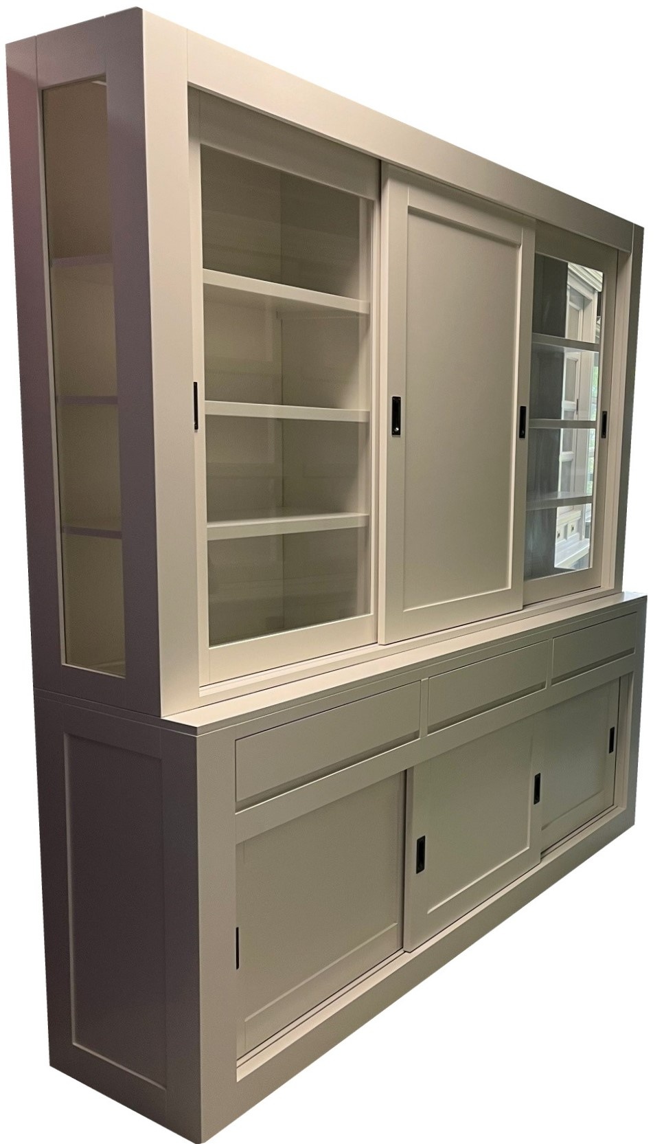 Buffetkast wit Schagen 240cm dichte middendeur - Kasten van de Koning