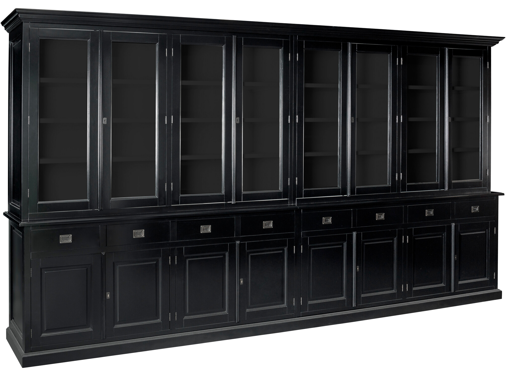 Buffetkast Dronten zwart - zwart 400 x 220cm - Kasten van de Koning