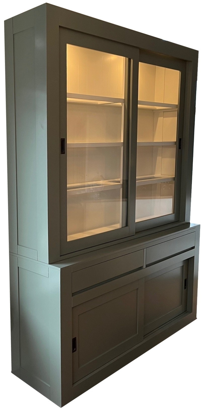 Buffetkast Engels groen design 180 x 240cm led verlichting - Kasten van ...