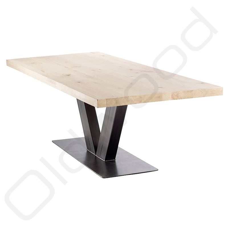 Robust tables such as the Rome table with wood and steel - Oldwood ...