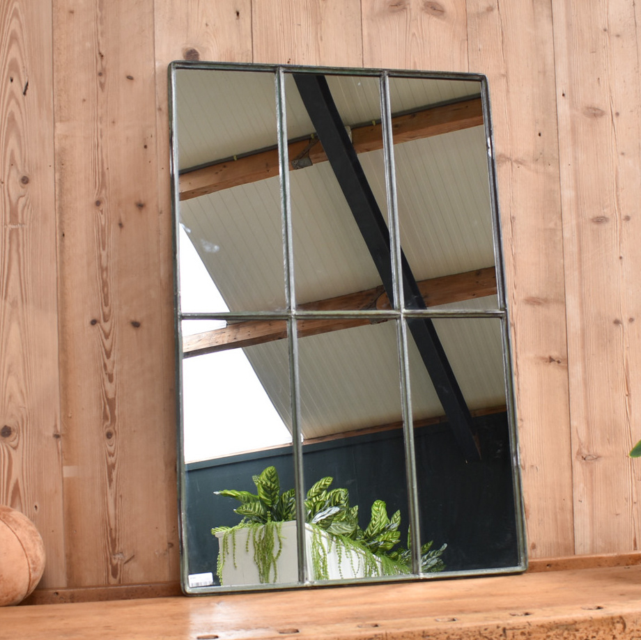 Industrial stable window mirror - Oldwood - The furniture store ...