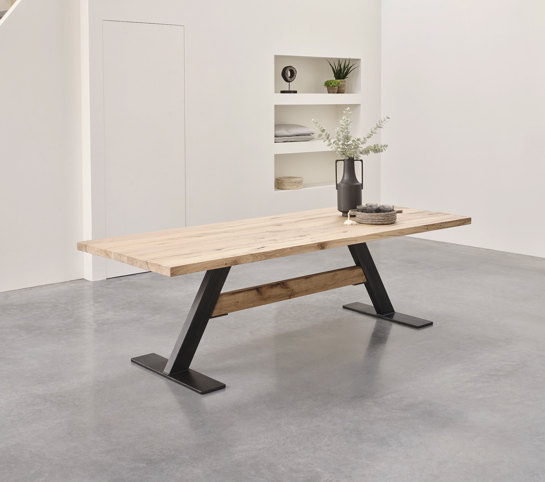 Eiken eettafel op maat - Hout en Staal - Duurzaam eiken - Oldwood de ...