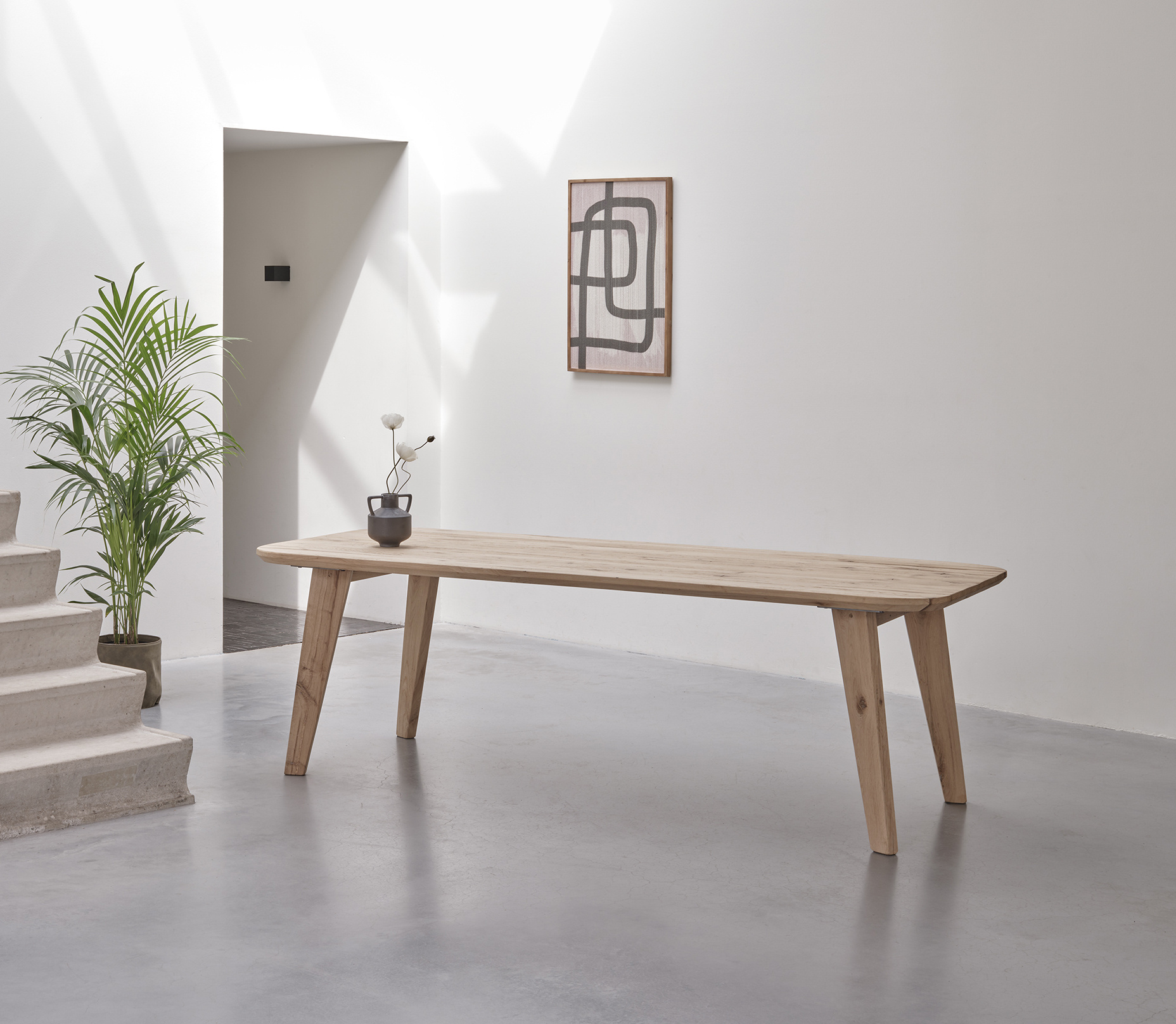 Custom-made old oak table Leiden - Wooden legs - Oldwood - the ...