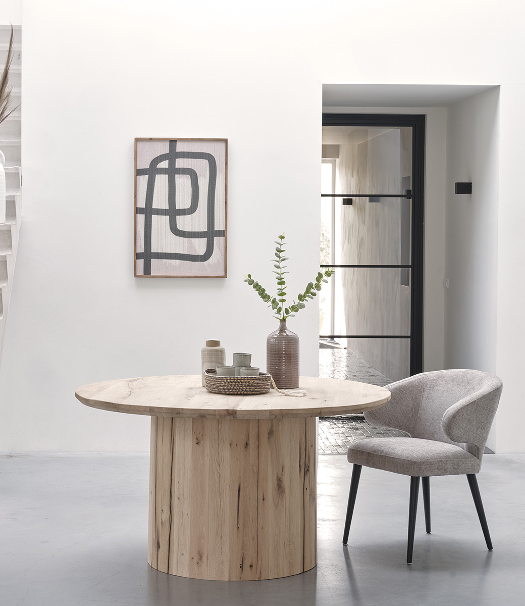 Round dining table - Barcelona round - Oldwood - The furniture store ...