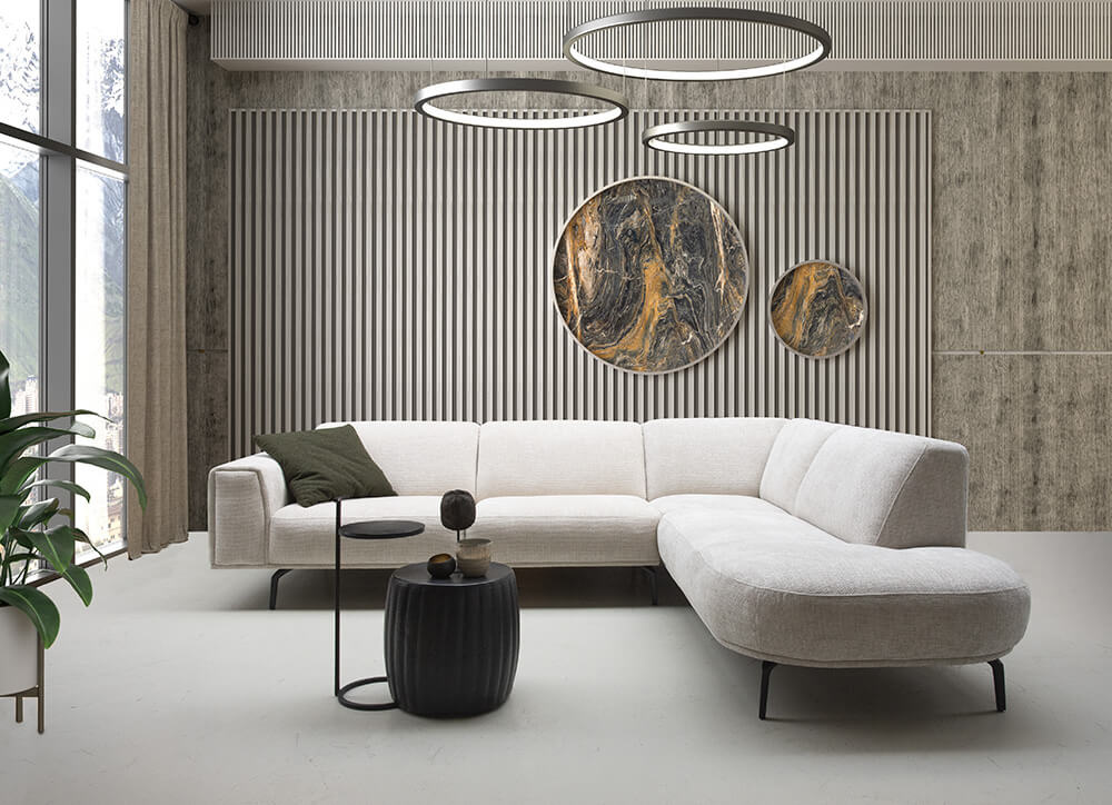 Lounge sofa Shadow - Sofa with round shape - Create your own Het Anker ...