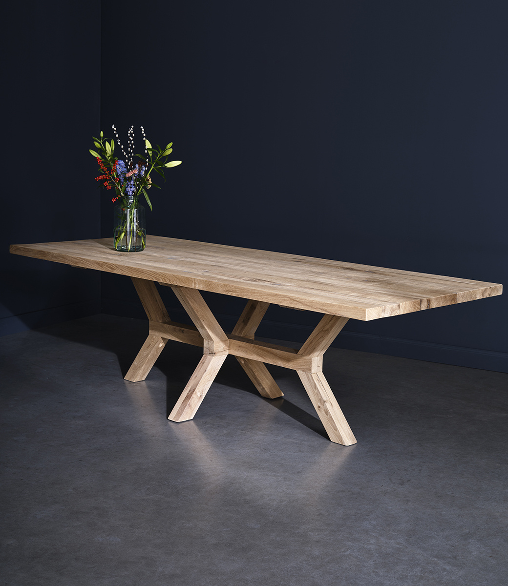Custom oak dining table Hilversum - Solid oak - Oldwood - the furniture ...
