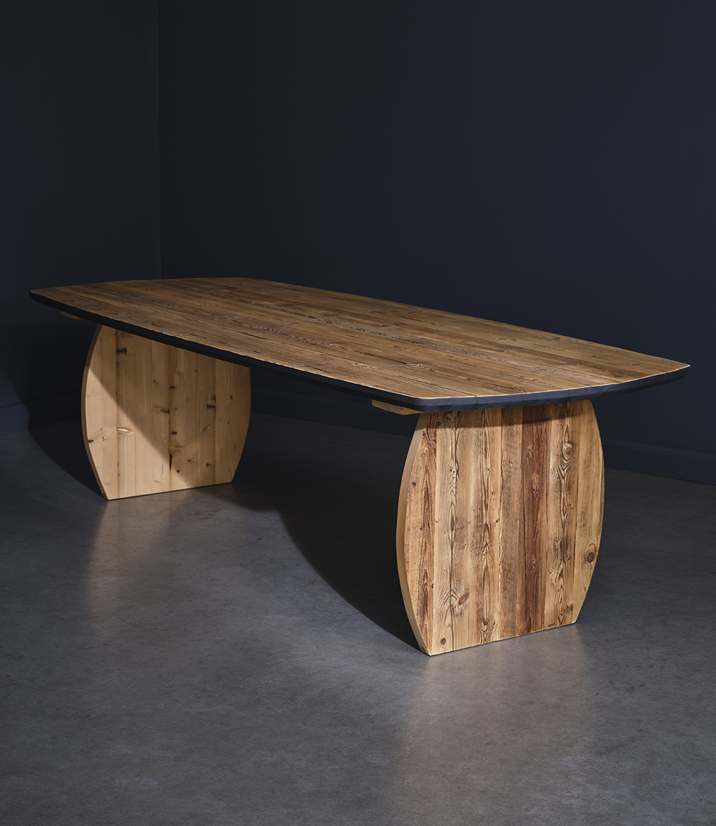 Sustainable dining table Petten reclaimed robust wood - Barnwood dining ...