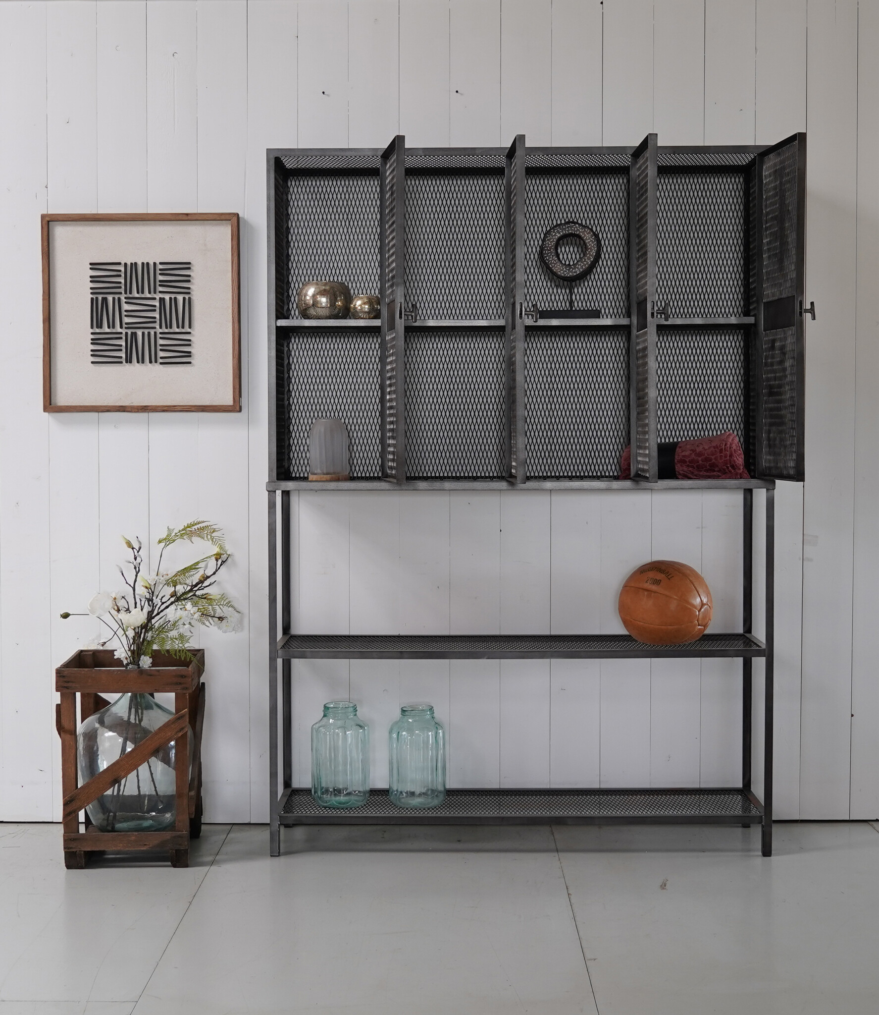 Industrial mesh cabinet - Oldwood - the furniture store