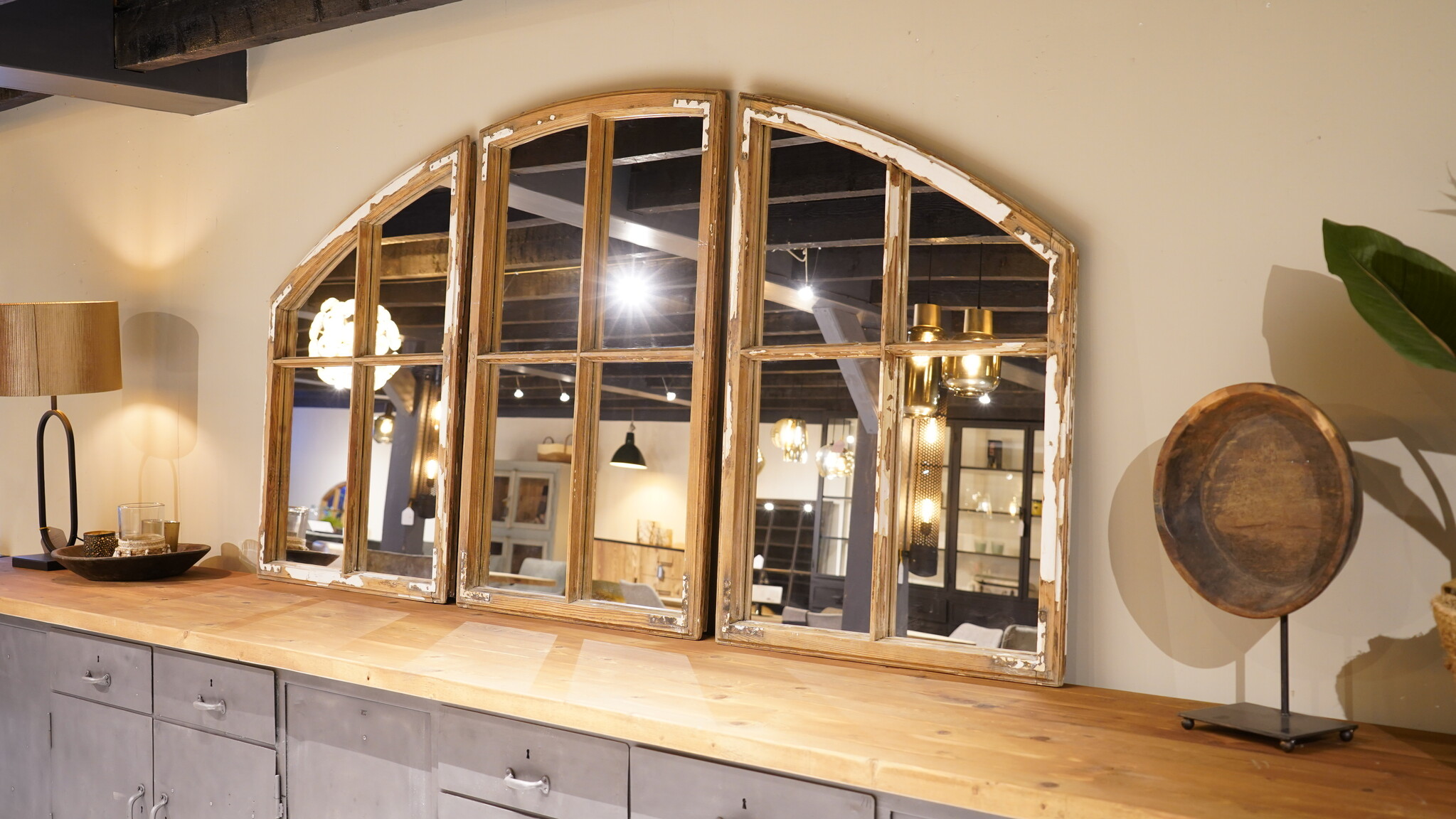 Metal stable window mirror - Oldwood - The furniture store - Oldwood ...