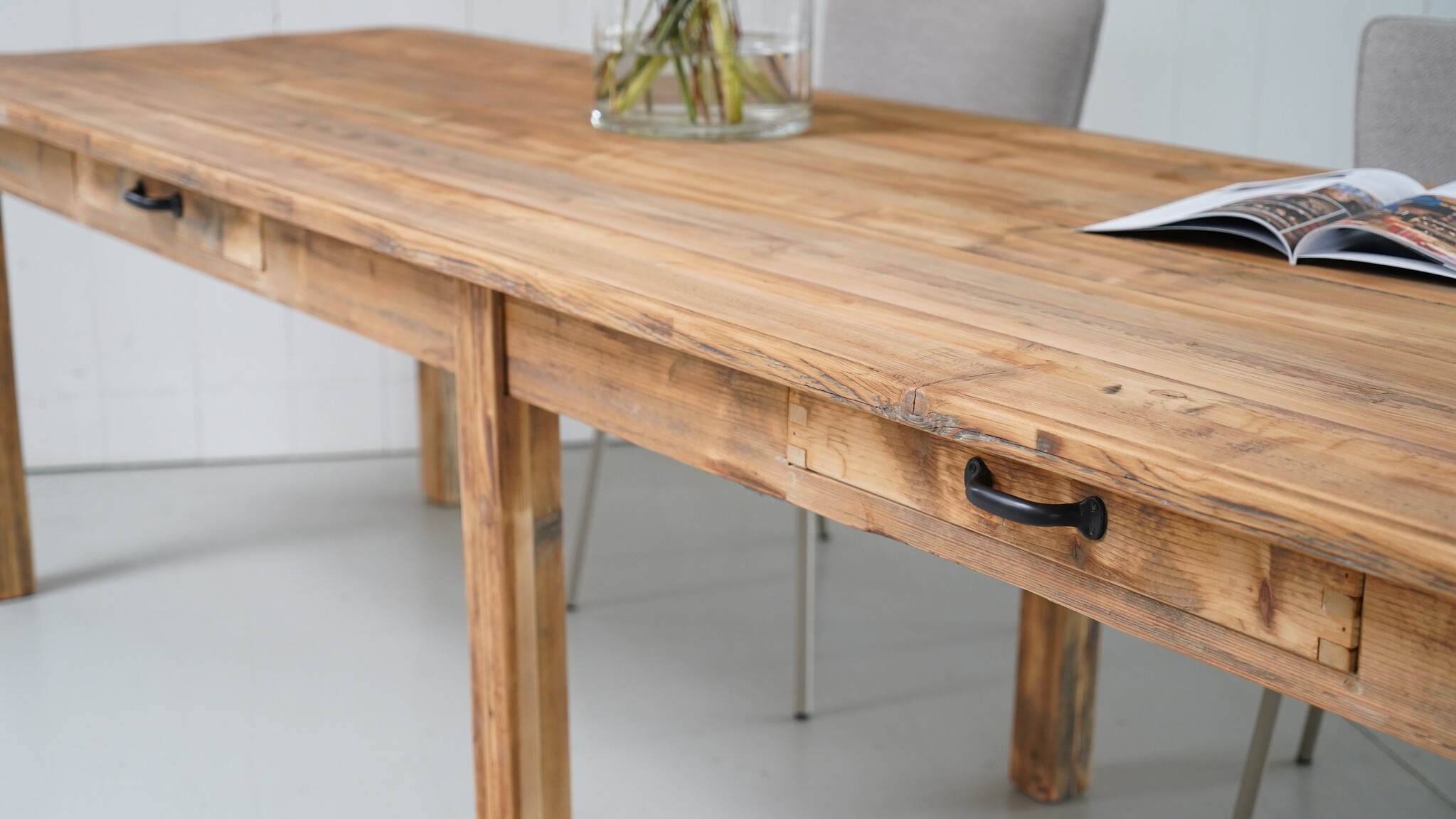 Standaard ateliers tafel met lade - Oldwood de Woonwinkel