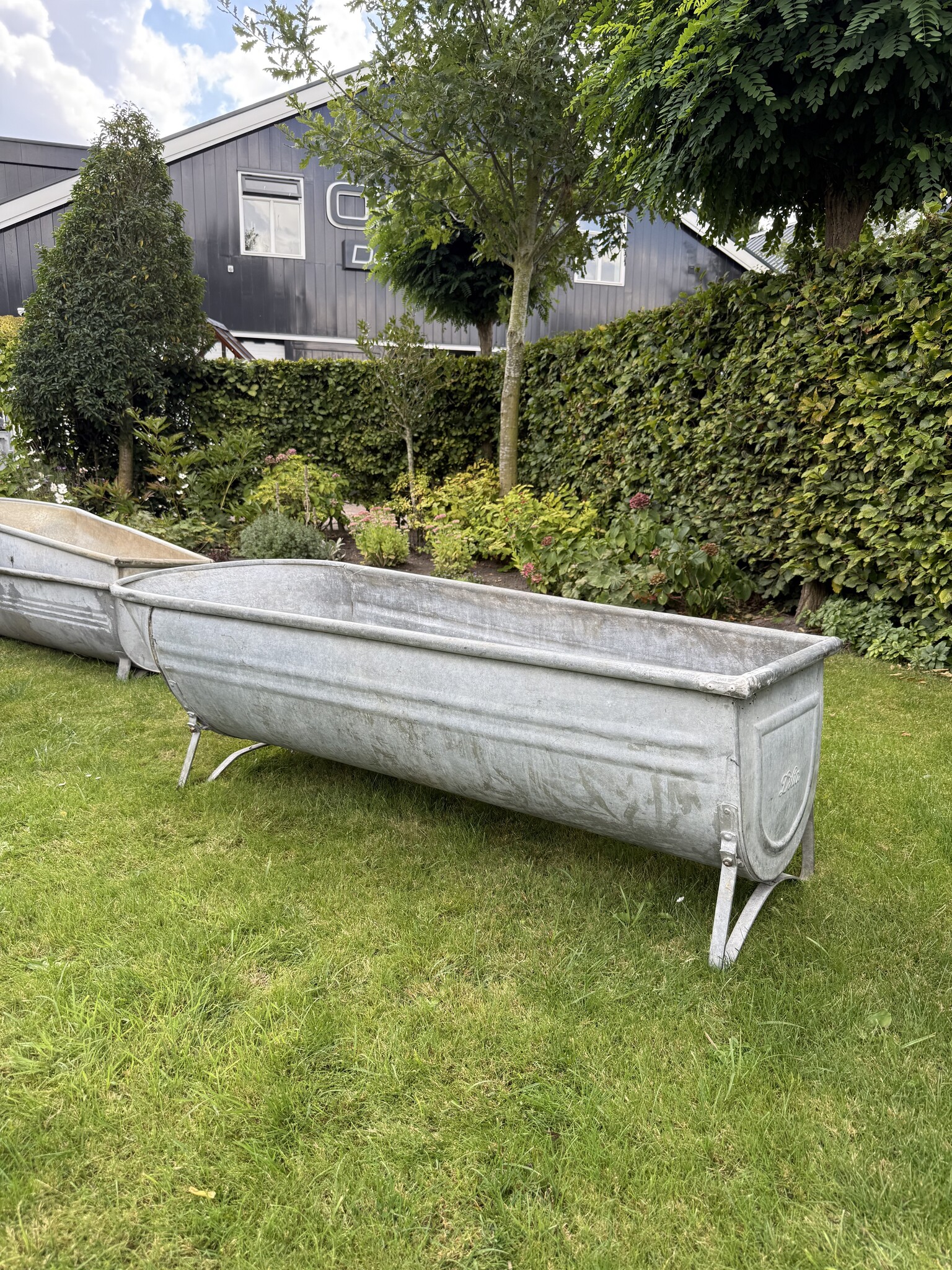 Vintage zinken badkuip als ijsbad of zinken decoratie - Oldwood de ...