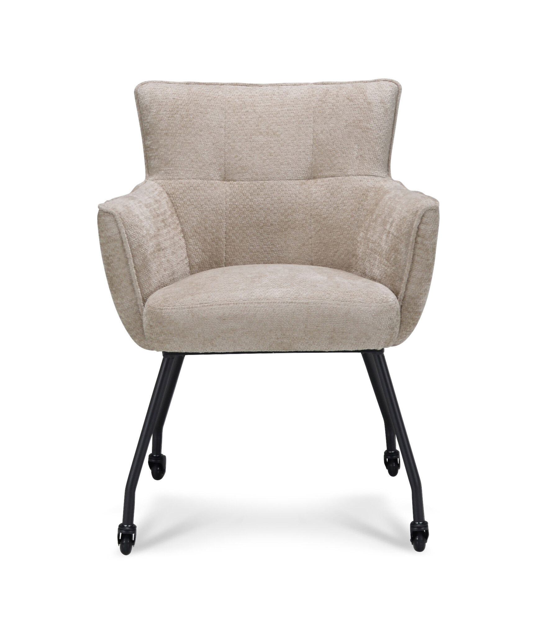 Lucy Armchair – Comfortable dining chair with wheels - Movie Desert ...