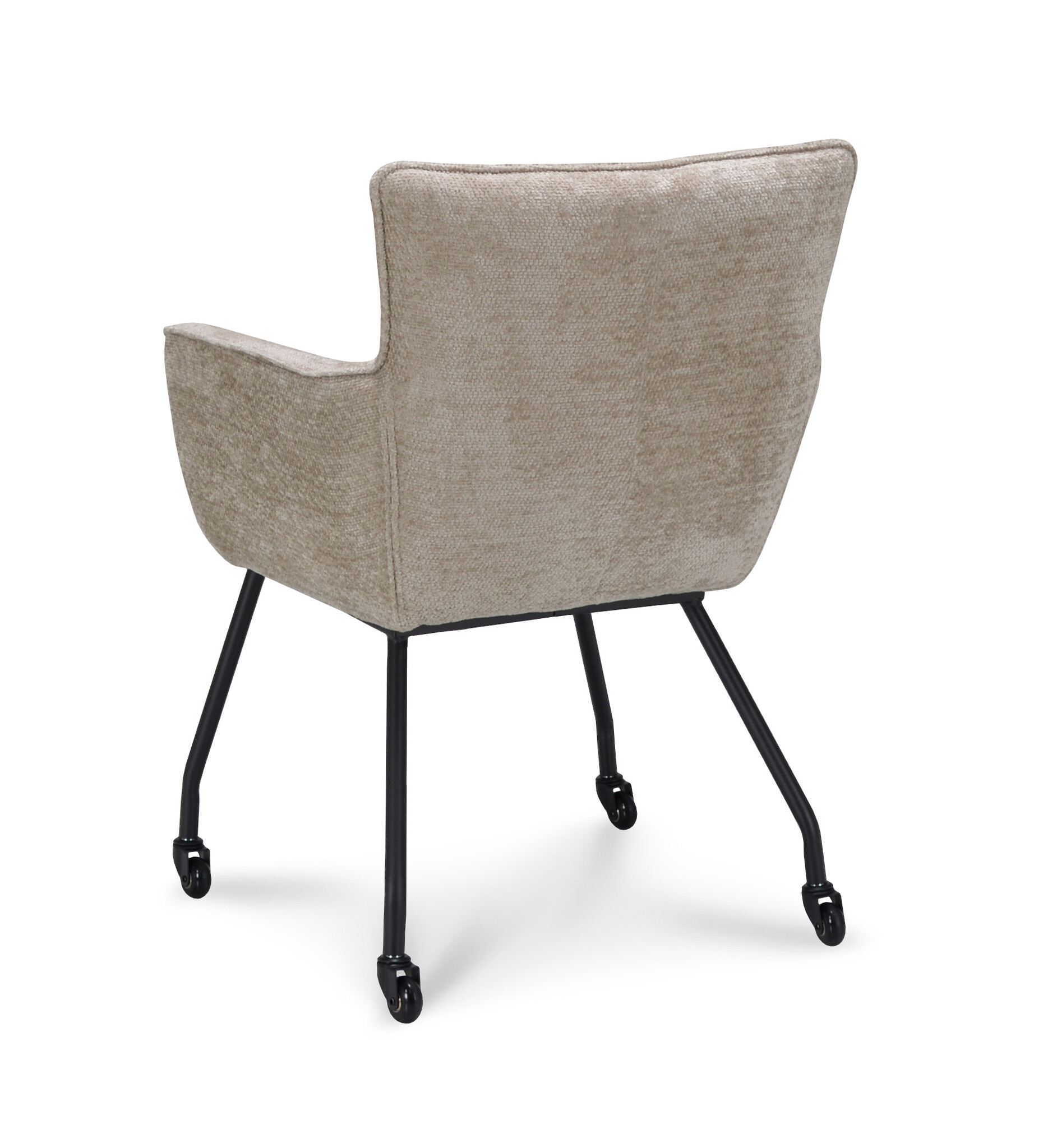 Lucy Armchair – Comfortable dining chair with wheels - Movie Desert ...