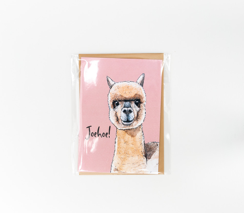 taxidermy; Doppelkarte - Alpaka Joehoe! - DeMuseumwinkel.com