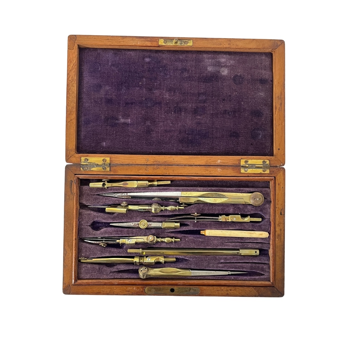 Antique chest of compasses (B) - DeMuseumwinkel.com