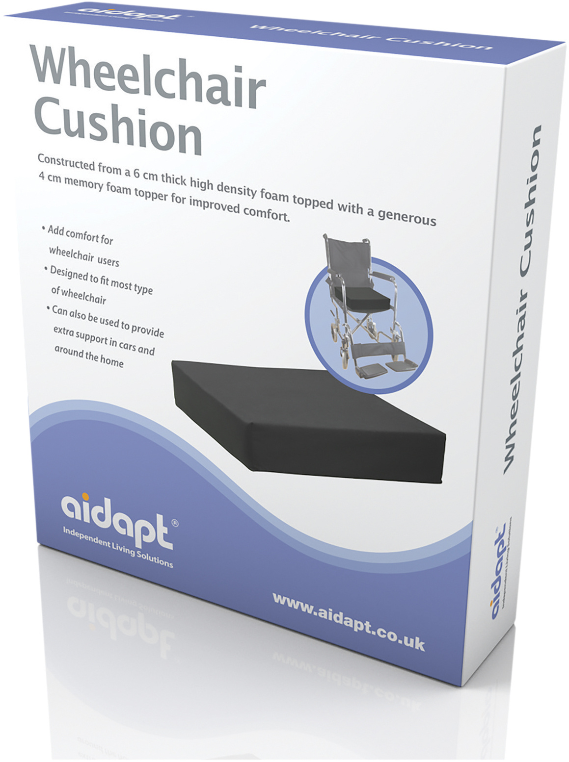 Aidapt Rolstoelkussen met traagschuim 45,7 x 40,6 x 10 cm - Motion Mobility