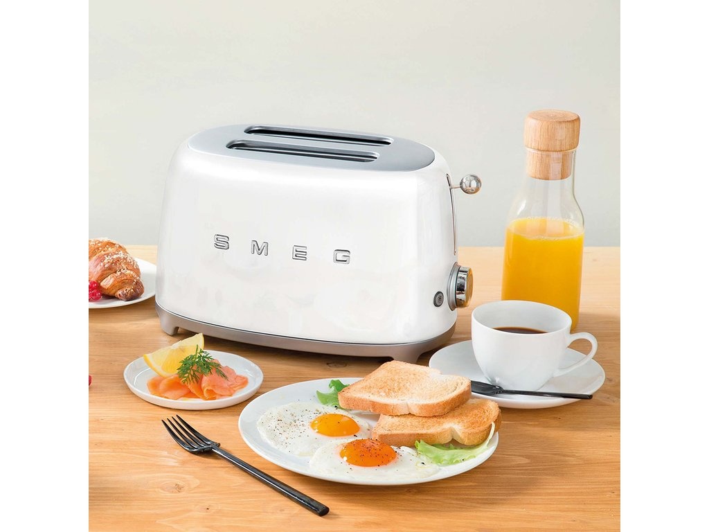 Smeg broodrooster 2 sleuven wit TSF01WH - Lus