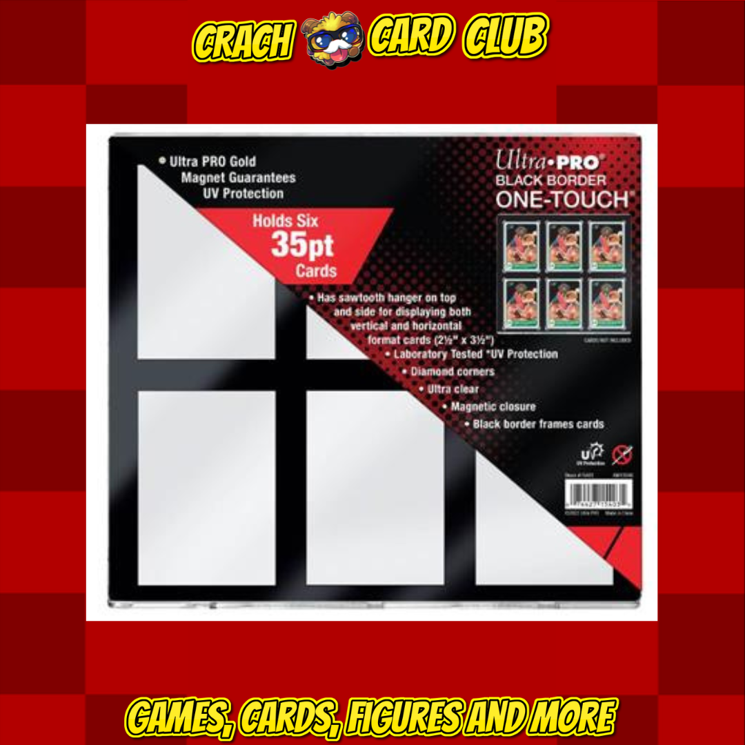Ultra Pro UP - 35PT 6-Card Black Border UV ONE-TOUCH Magnetic Holder ...