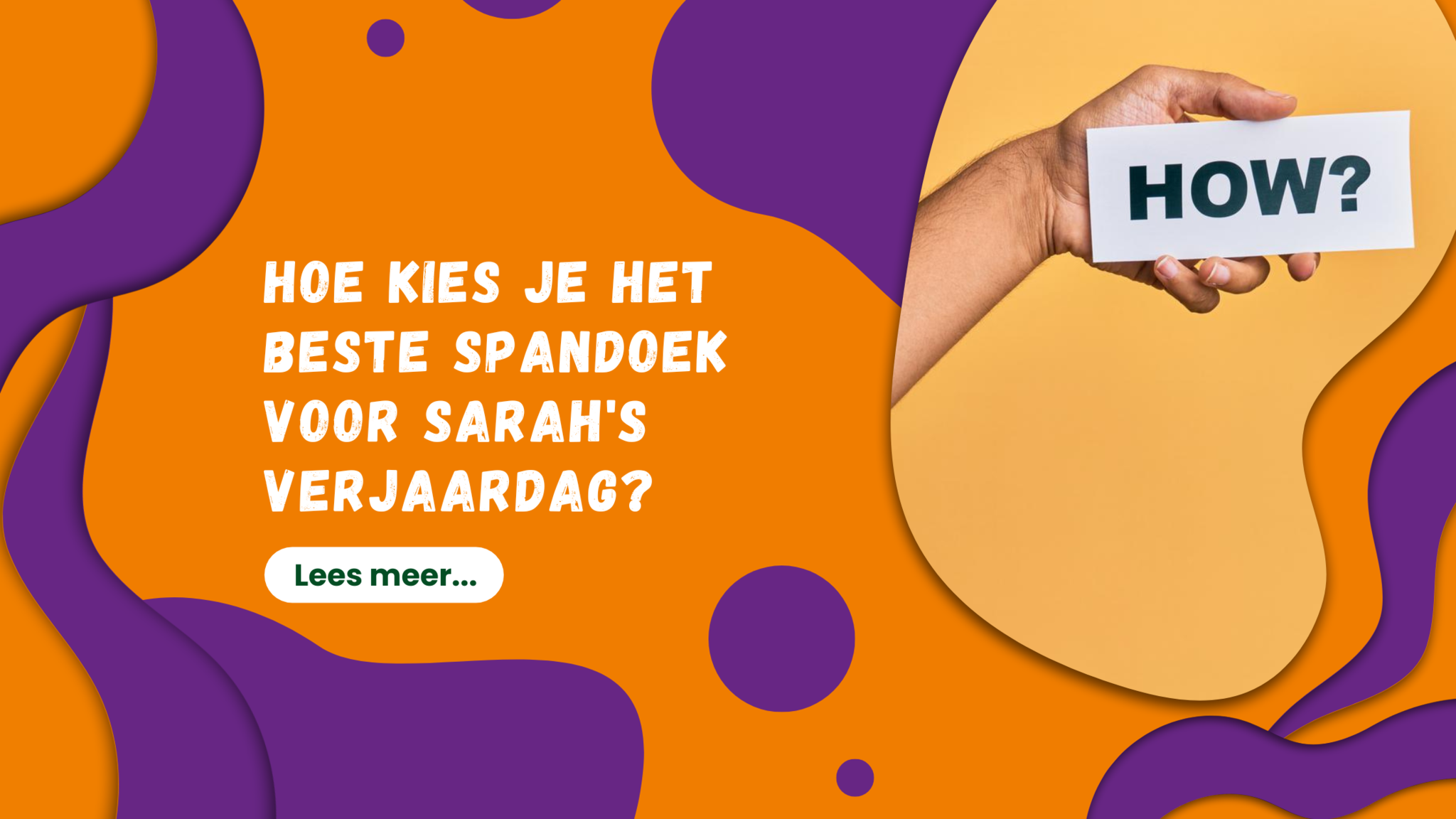 Maak Sarah's Verjaardag Speciaal met een Persoonlijk Spandoek ...
