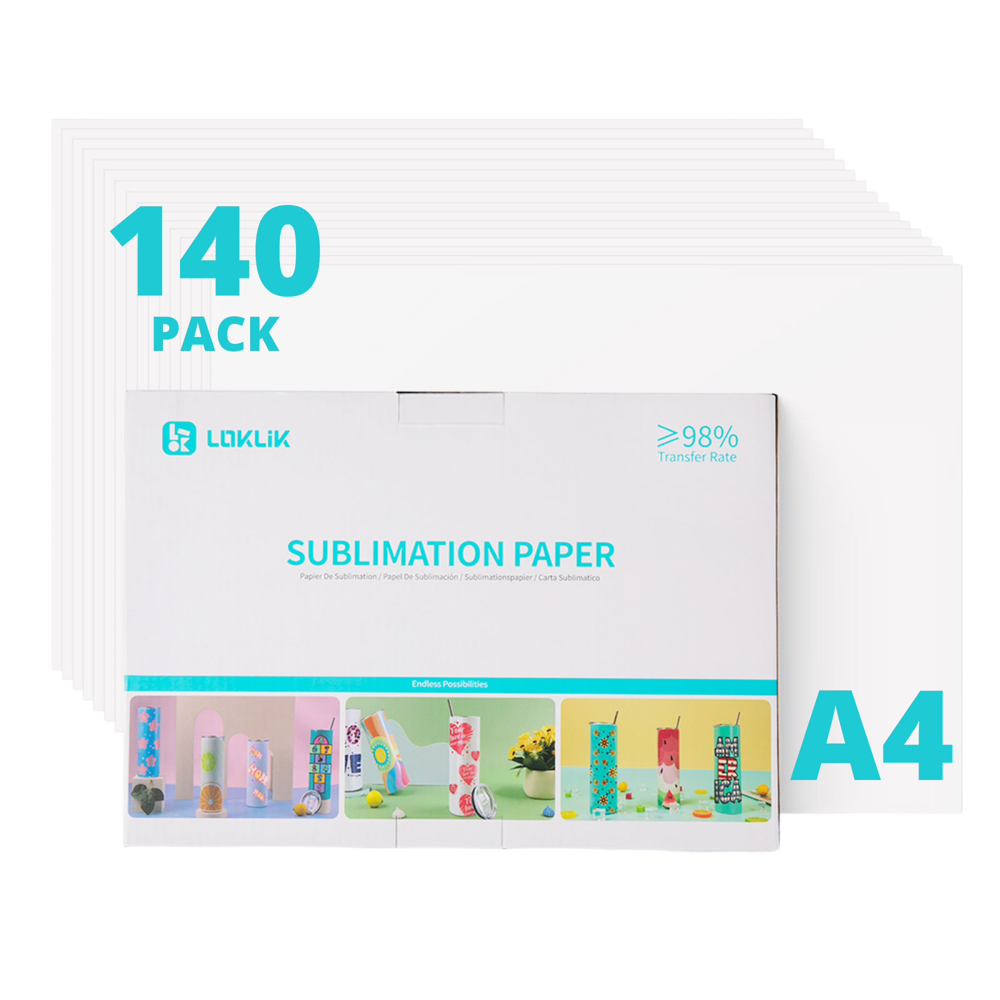 Sublimation Paper A4 140 Pack - LOKLiK Europe