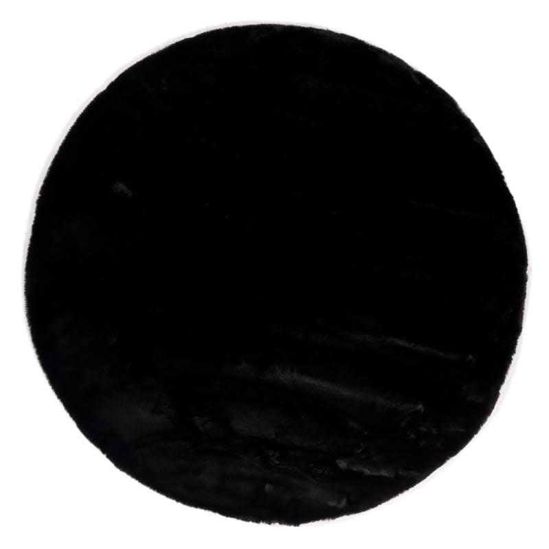 Plush 25 fluffy zwart hoogpolig vloerkleed » CHE Interiors