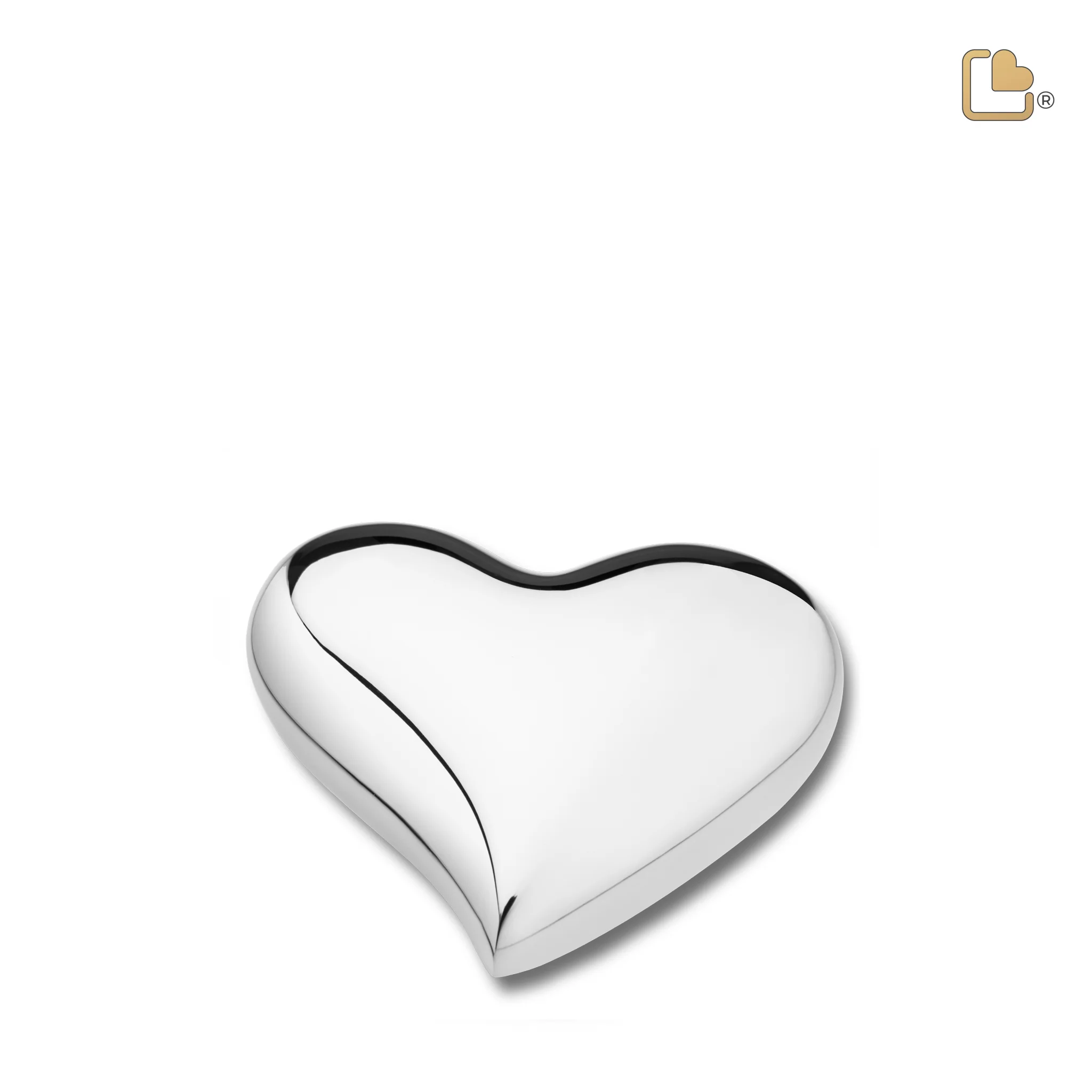 Hart aandenken mini urn zilver - Amare Memories