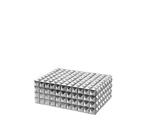 EICHHOLTZ Luxury Storage Box 'Vivienne' S - Nickel - Wilhelmina Designs USA