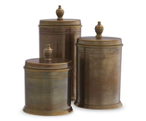 Luxury Box 'Gaston' set of 3 - Brass - Wilhelmina Designs USA