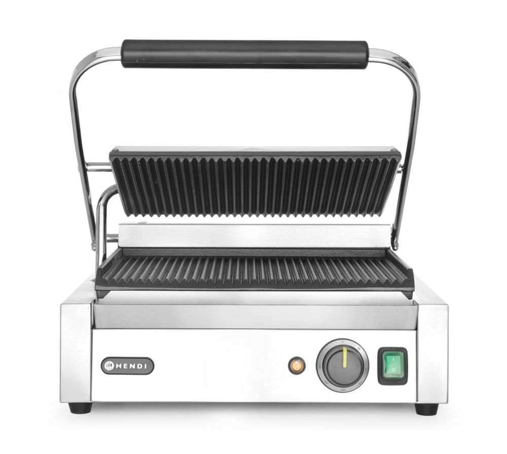 HENDI Contactgrill "Panini", HENDI, boven en onder geribd, 230V/2200W ...