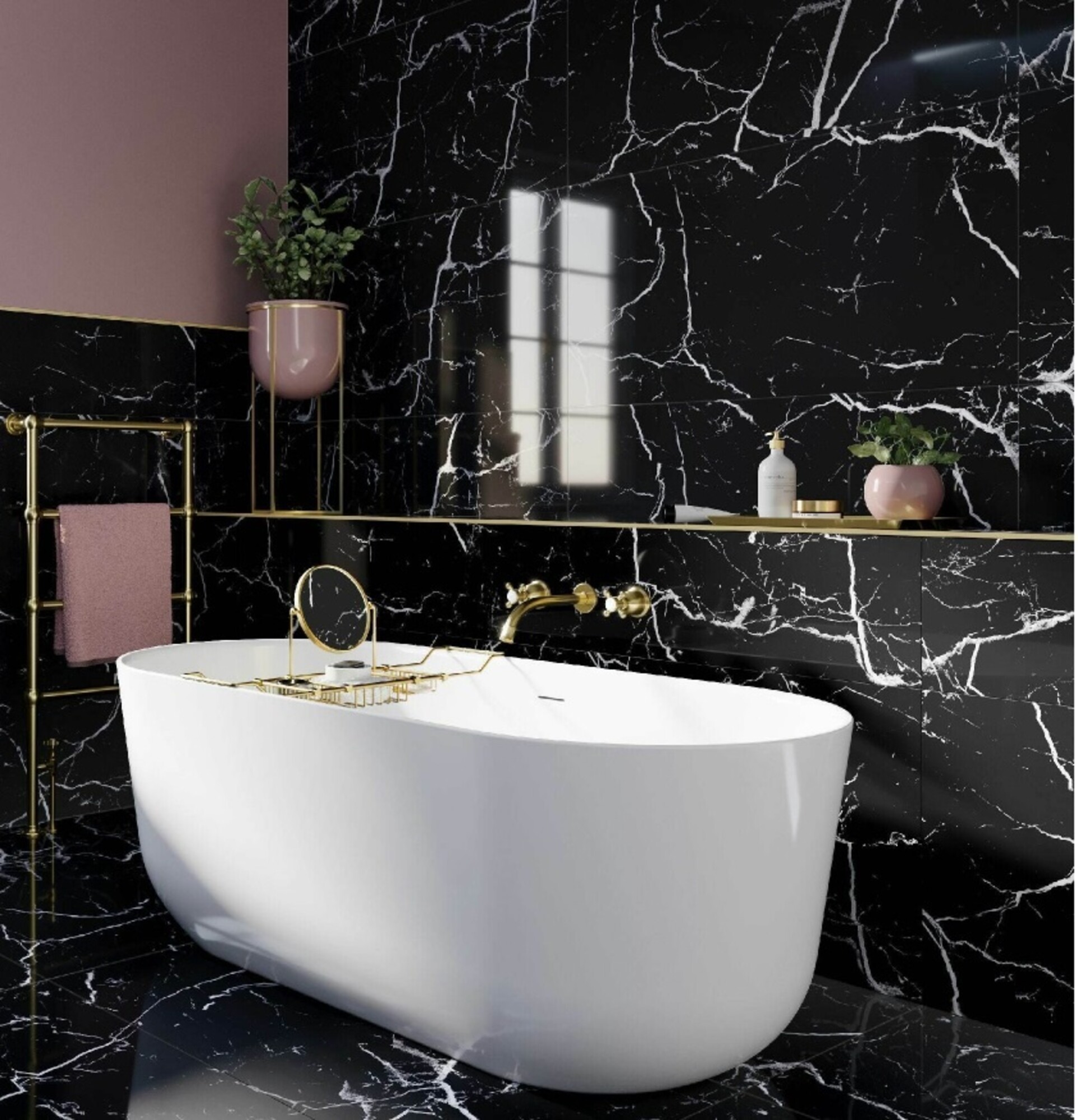 €49 PER PANEEL - 120x280x0,3 cm - PVC Wandpaneel Black Marmour / Zwart ...