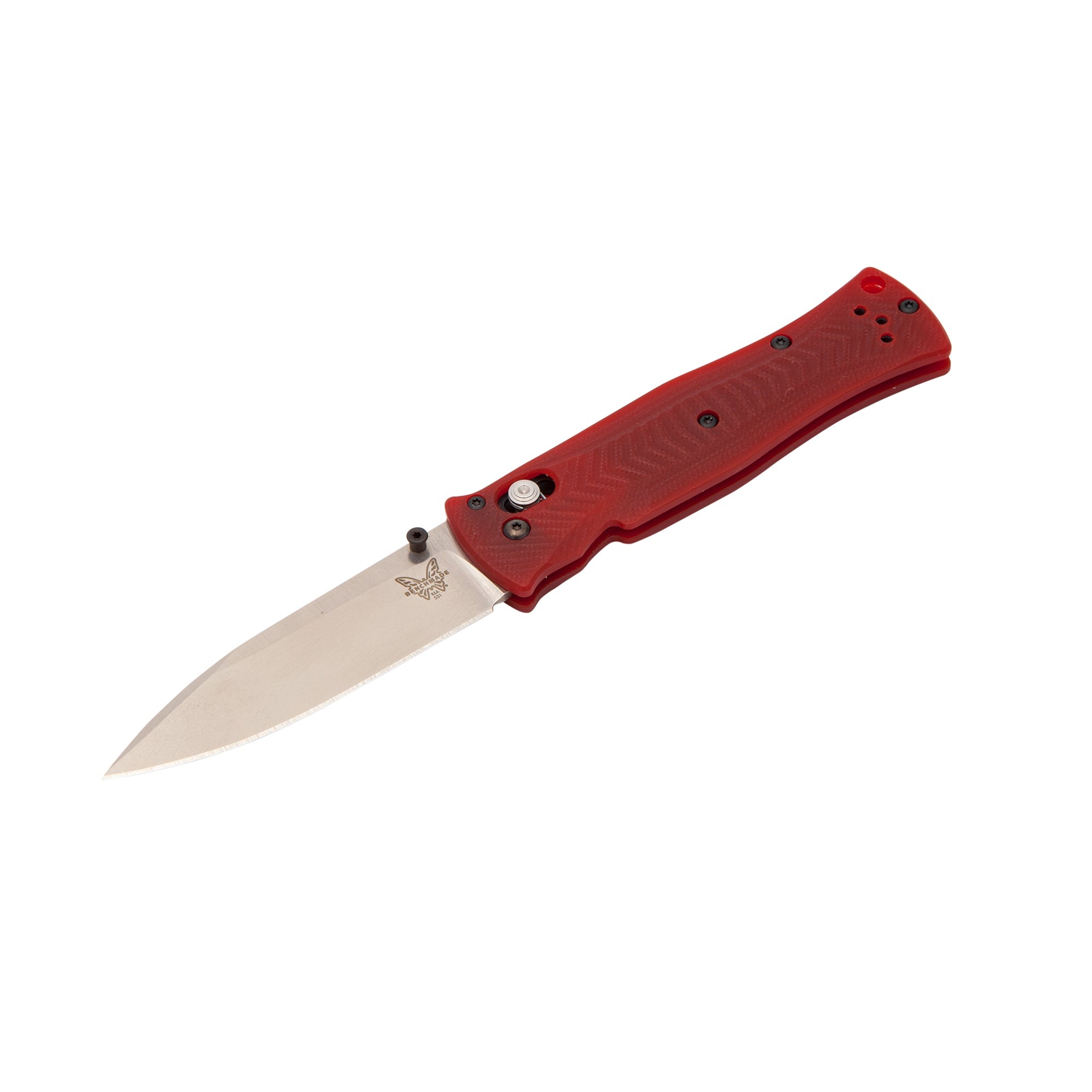 Benchmade Benchmade limited Pardue Drop-point, CPM-S90V steel, red G10 ...