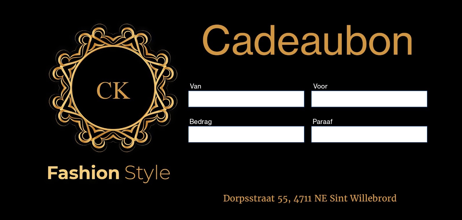 Cadeaubon €50,- - CK Fashion Style