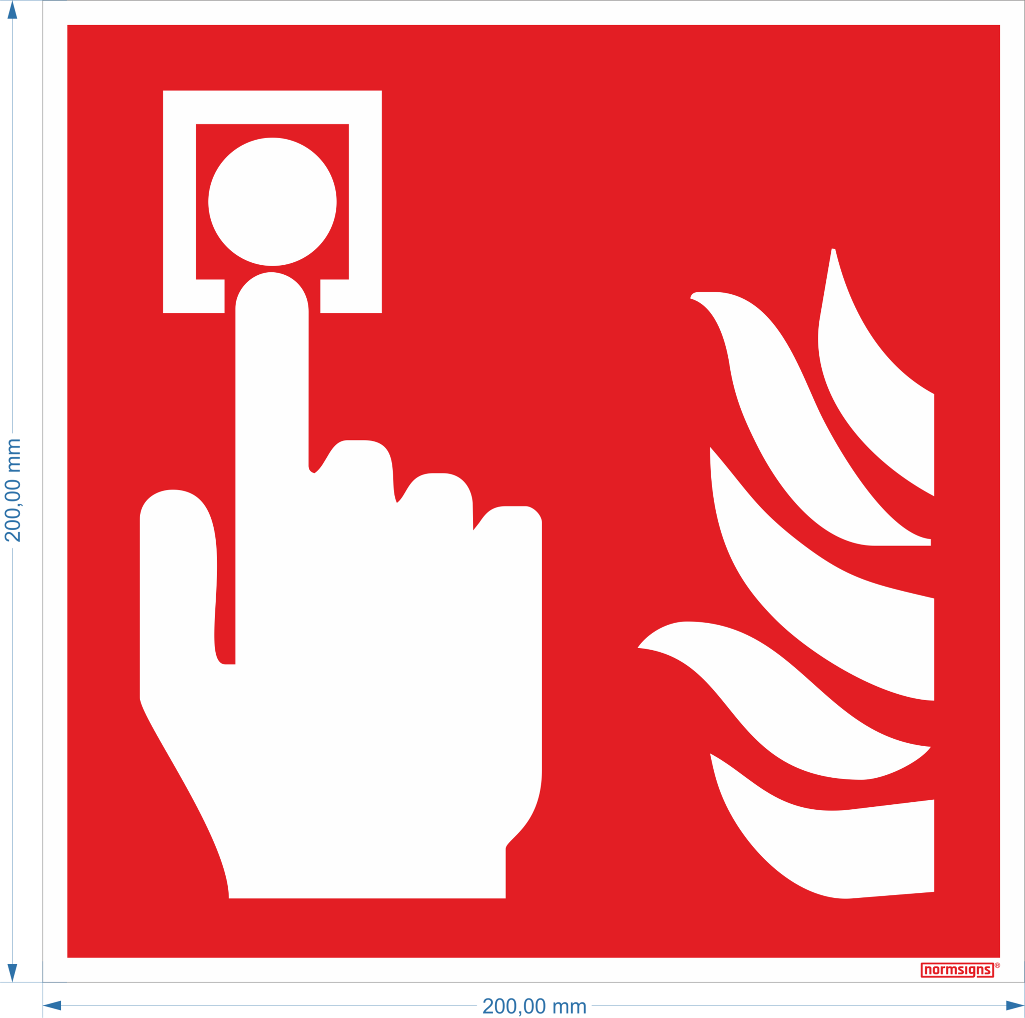 Fire alarm system pictogram - Various sizes - Senska - Senska