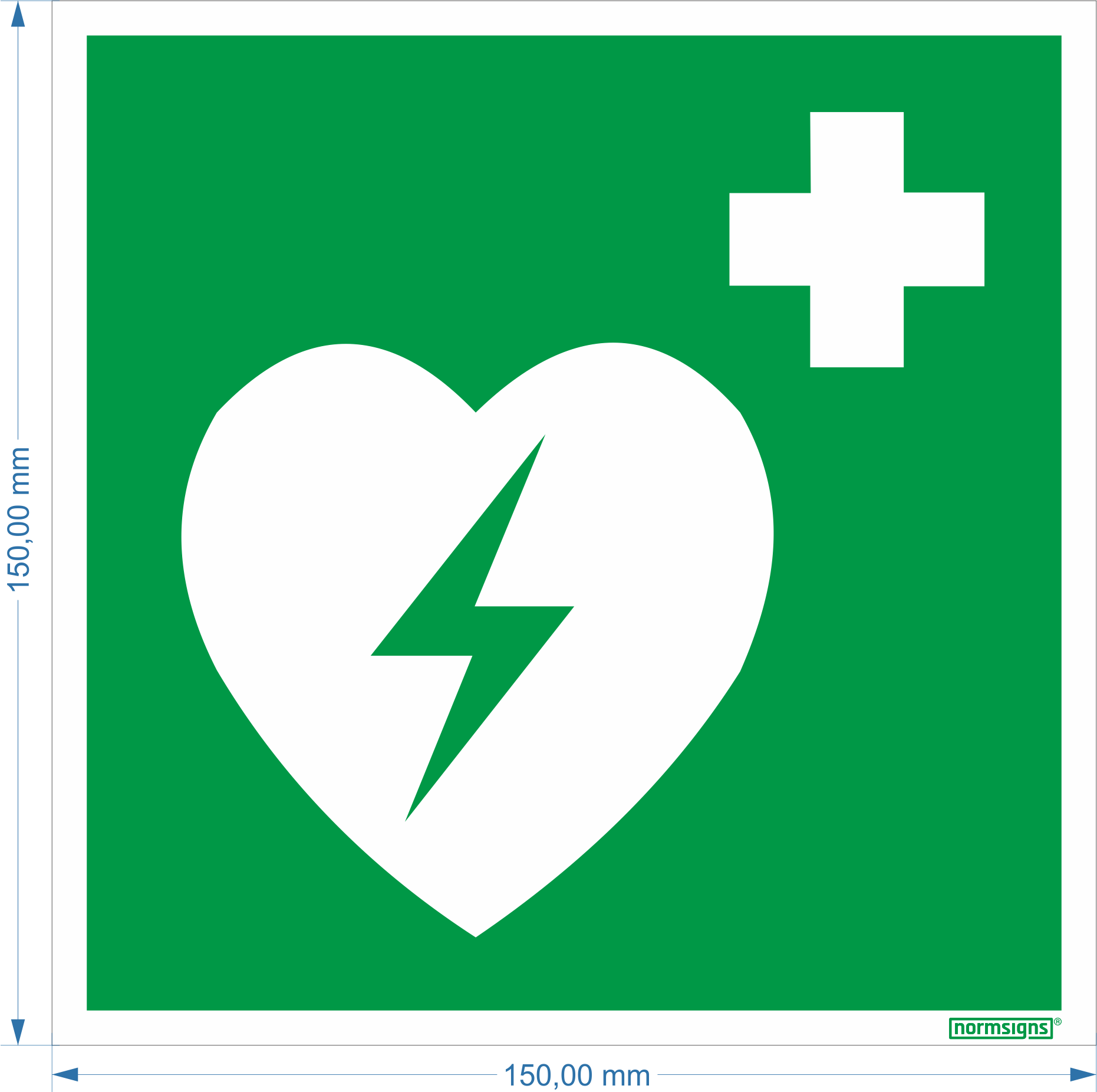 AED pictogram - available in various sizes and materials - Senska - Senska