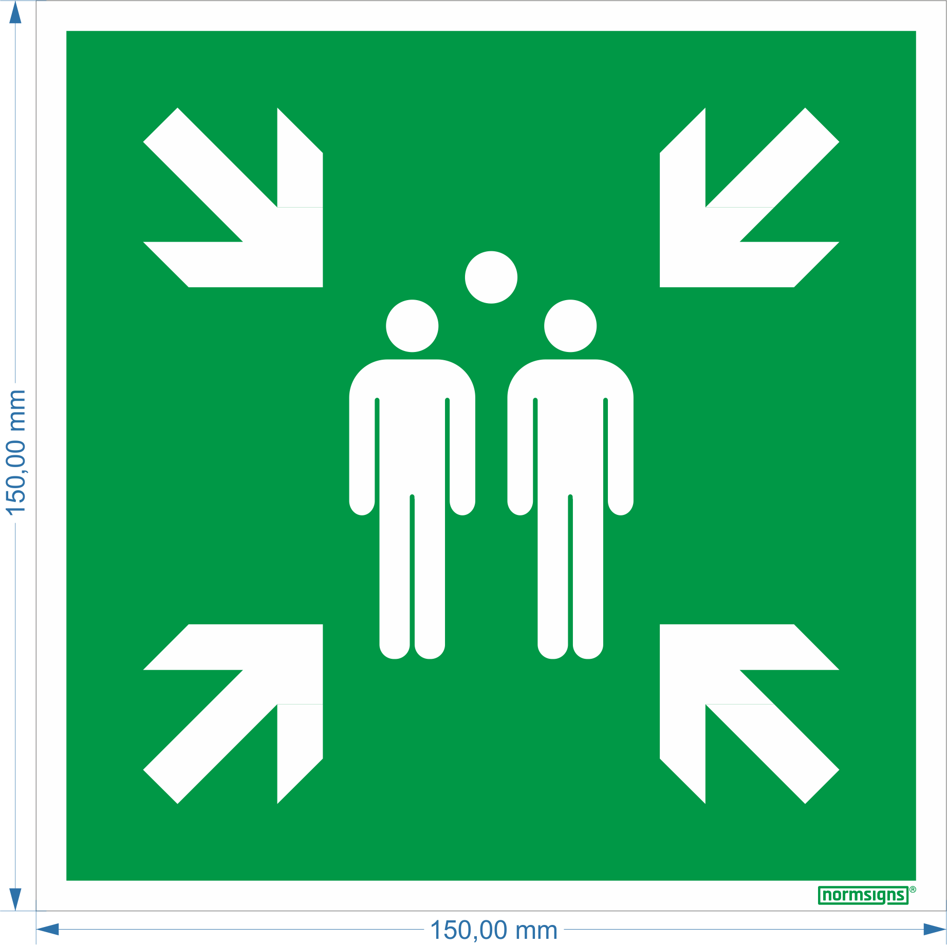 Assembly point pictogram - various sizes and materials - Senska - Senska