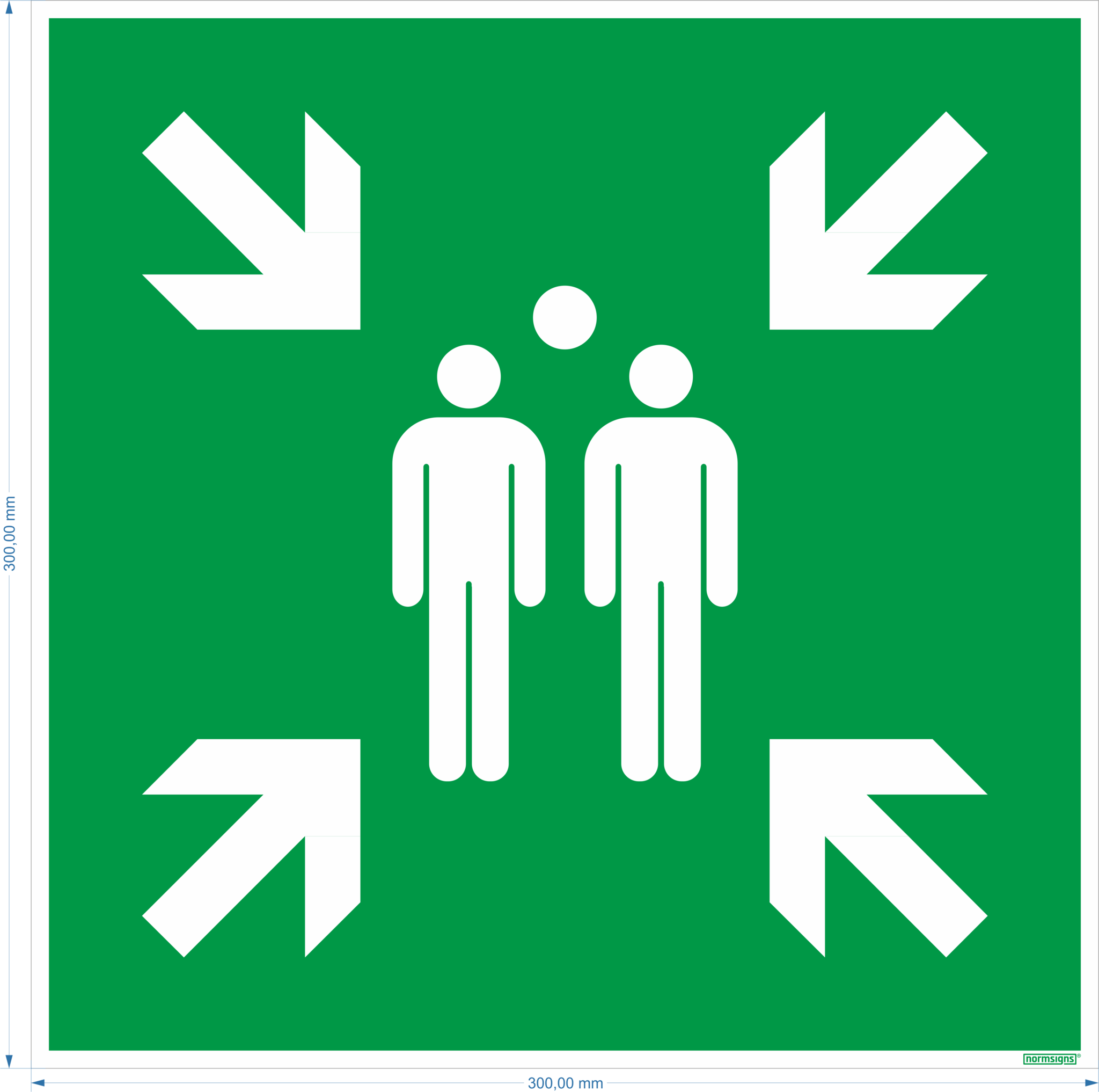 Assembly point pictogram - various sizes and materials - Senska - Senska