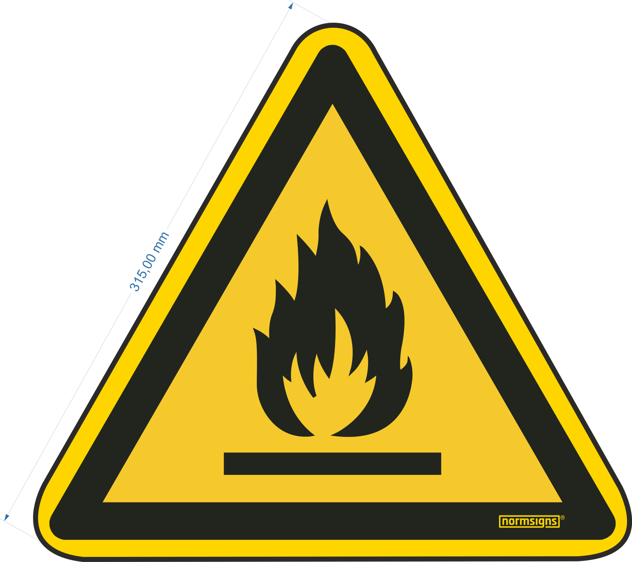 Pictogram for flammable substances - in various sizes - Senska - Senska