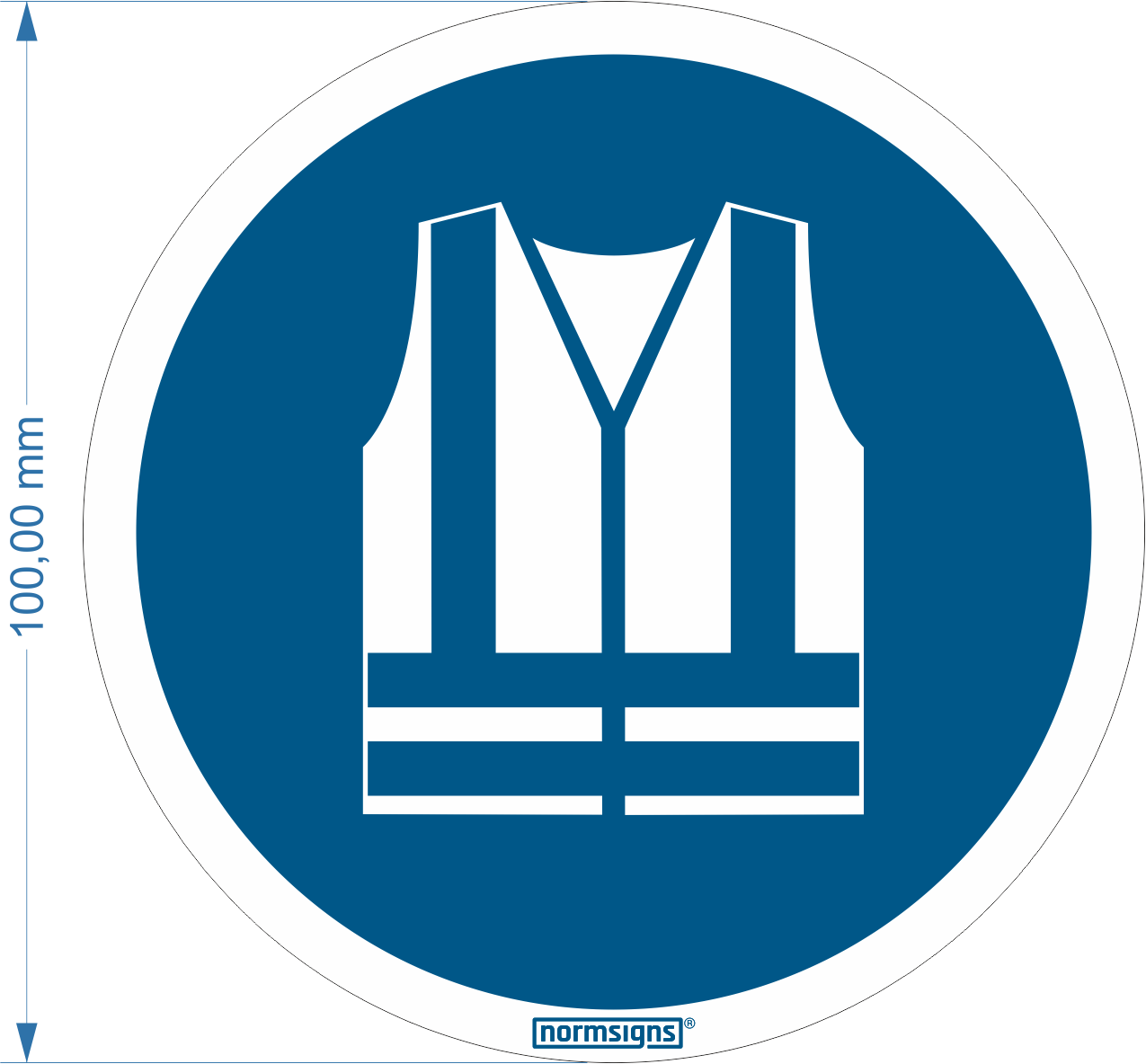 Safety vest required pictogram - various sizes - Senska - Senska