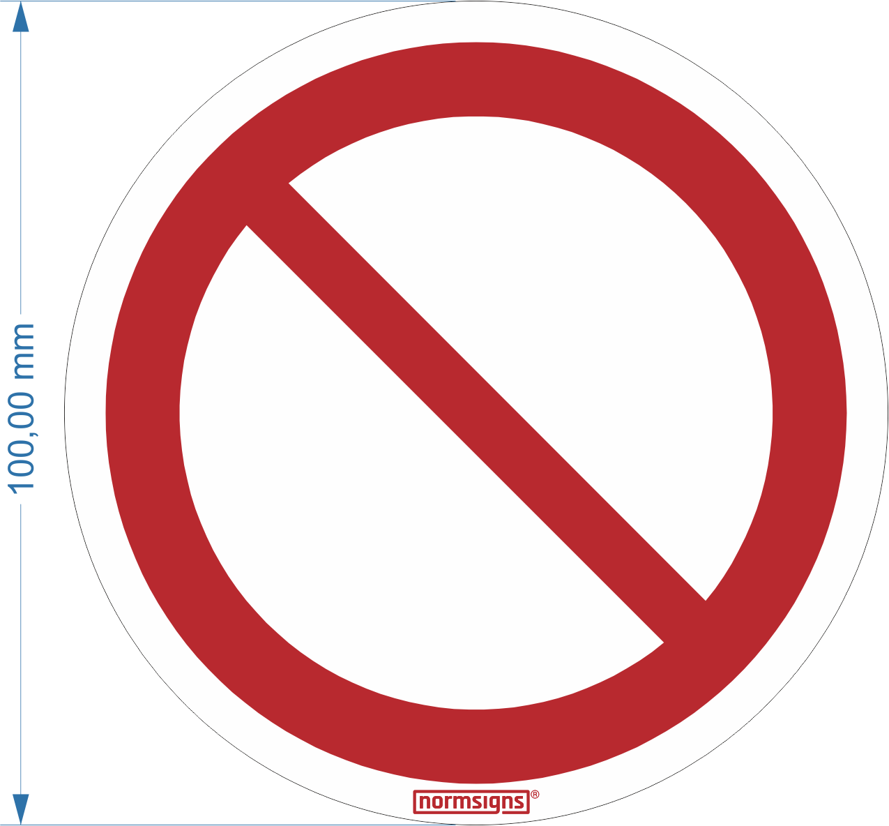 Pictogram algemeen verbod - diverse maten en materialen - Senska - Senska