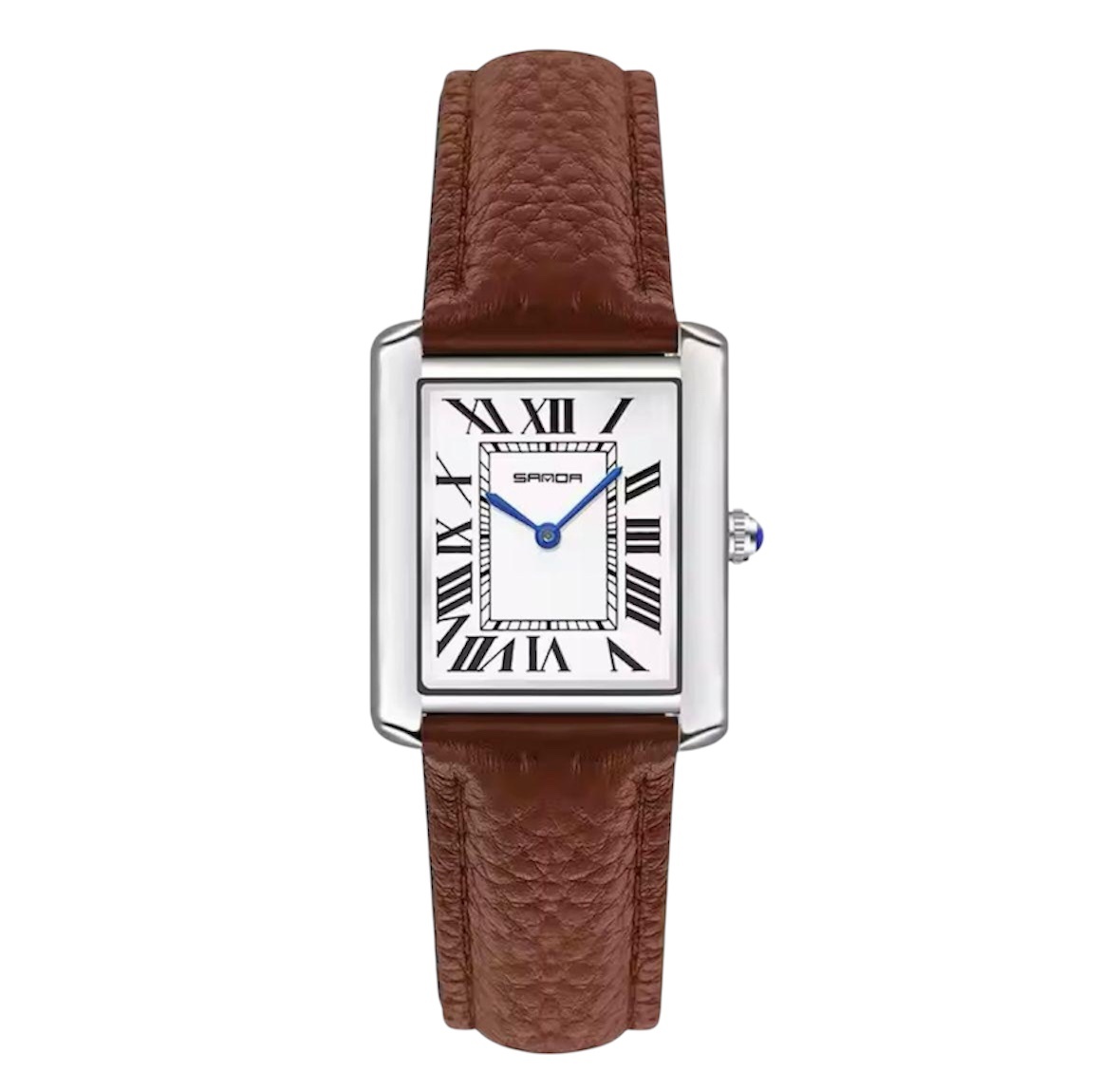 Luxe Herenhorloge Zilver en Wit - Witte Lederenband - Mpariz Arganolie