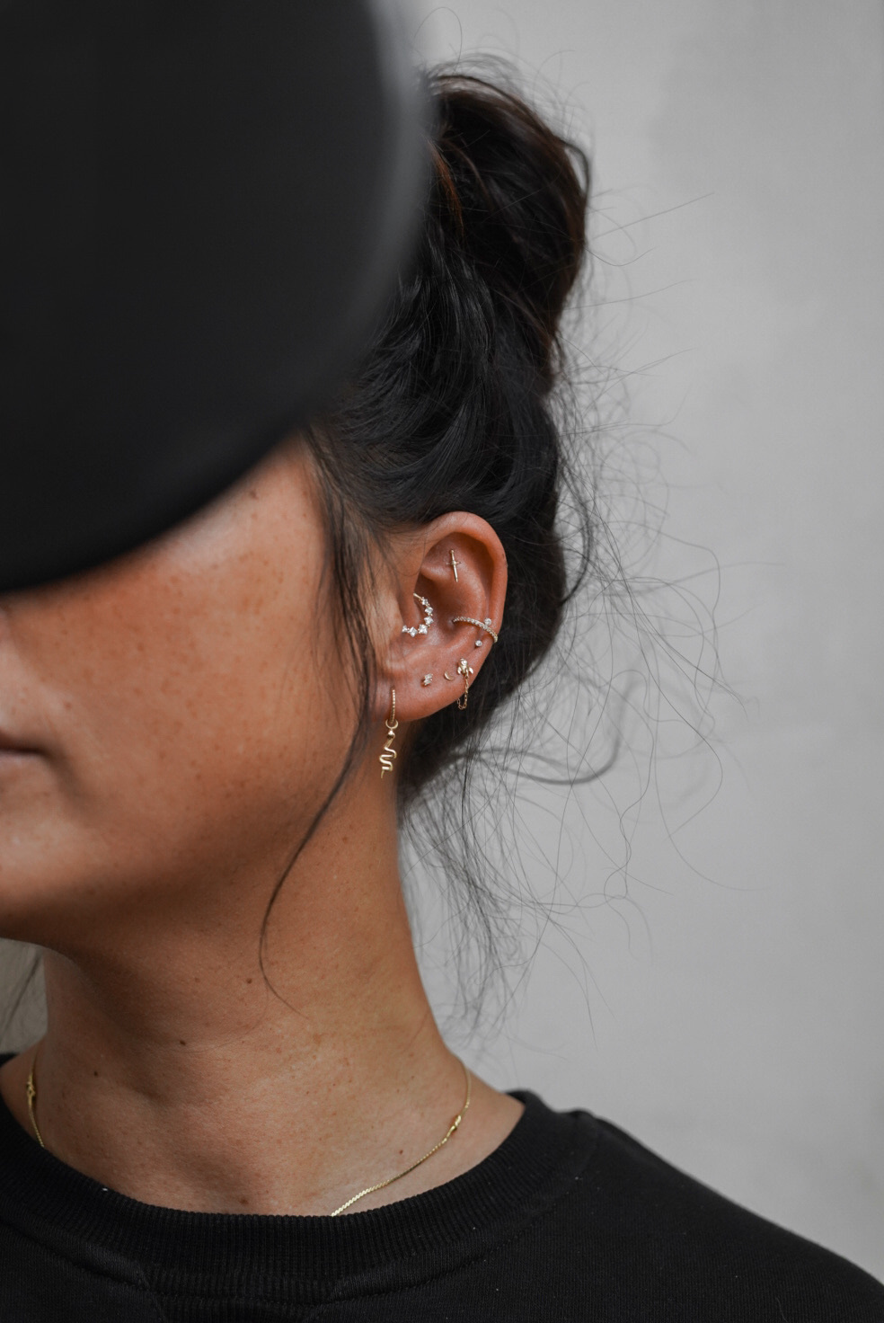 14K Massief Goud Threadless Labret Dagger - Dear Diary Tattoo