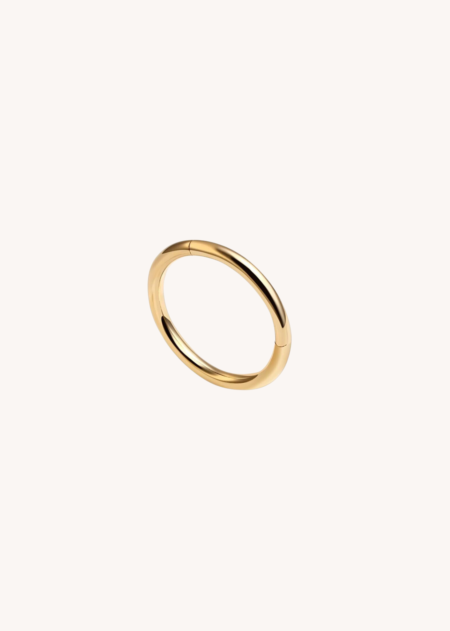 14K Solid Gold Click Ring Plain Jane - Dear Diary Tattoo