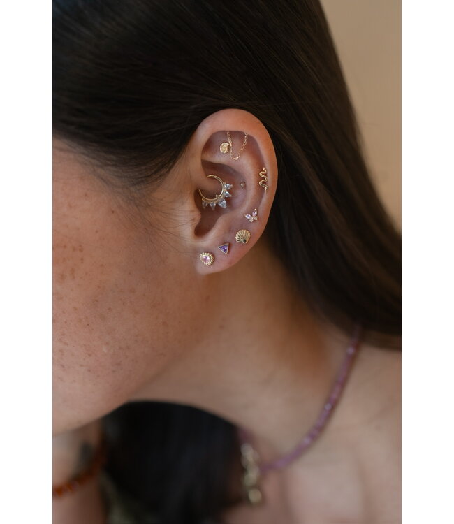 Ammonite Piercing 14K - Dear Diary Tattoo