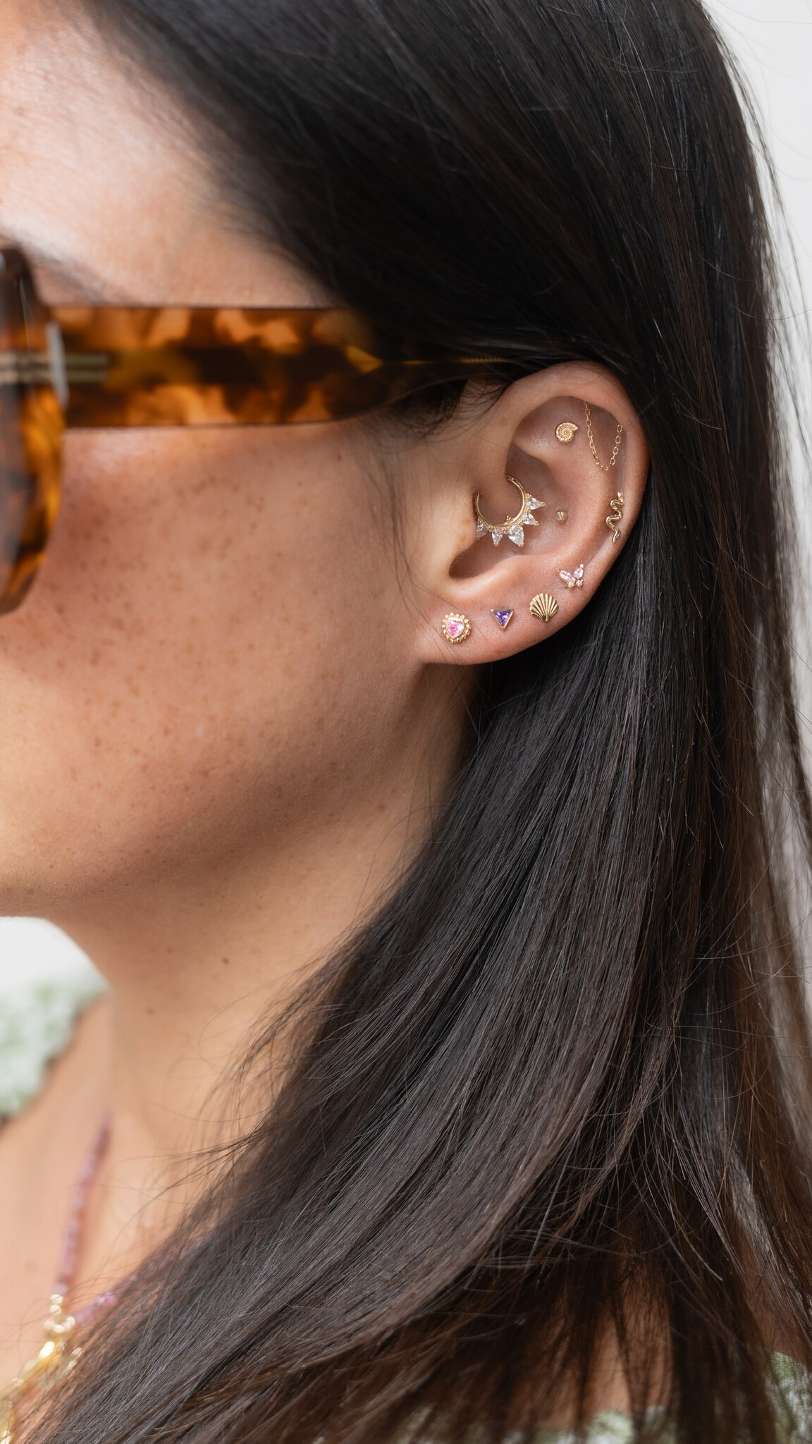 Plain Hidden Helix piercing 14K - Dear Diary Tattoo