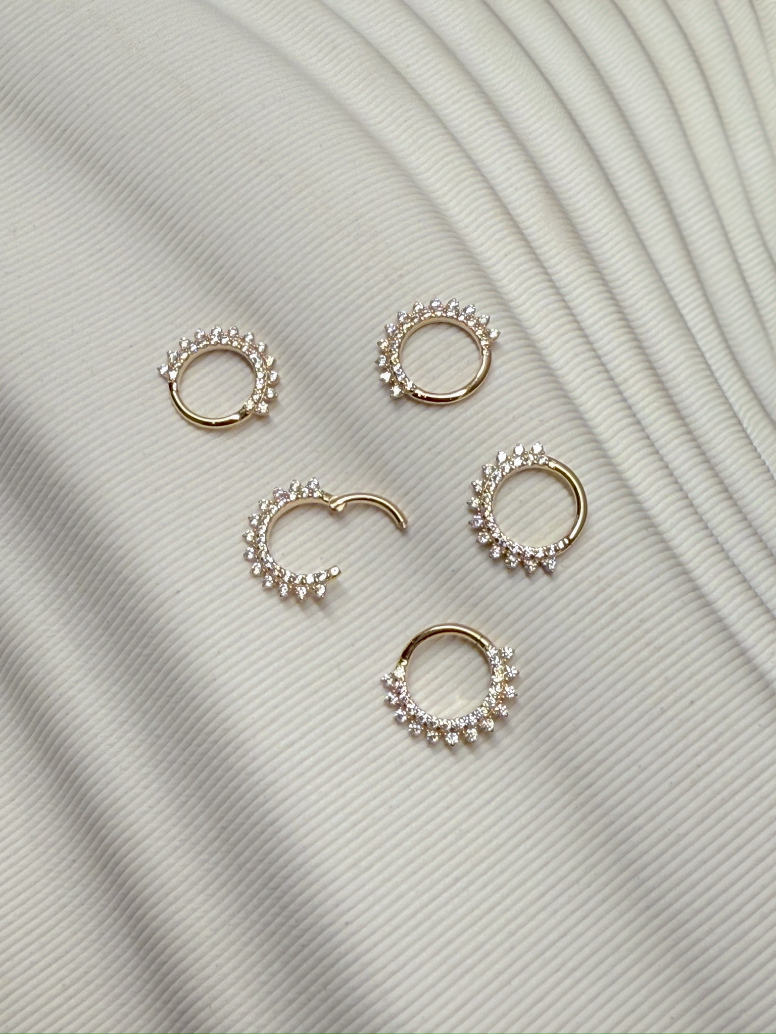 14k Solid Gold Click Ring Princess - Dear Diary Tattoo