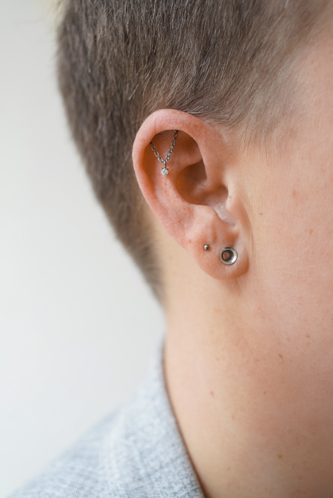 Dear Diary Tattoo | Single Gem Hidden Helix Piercing Titanium - Dear ...
