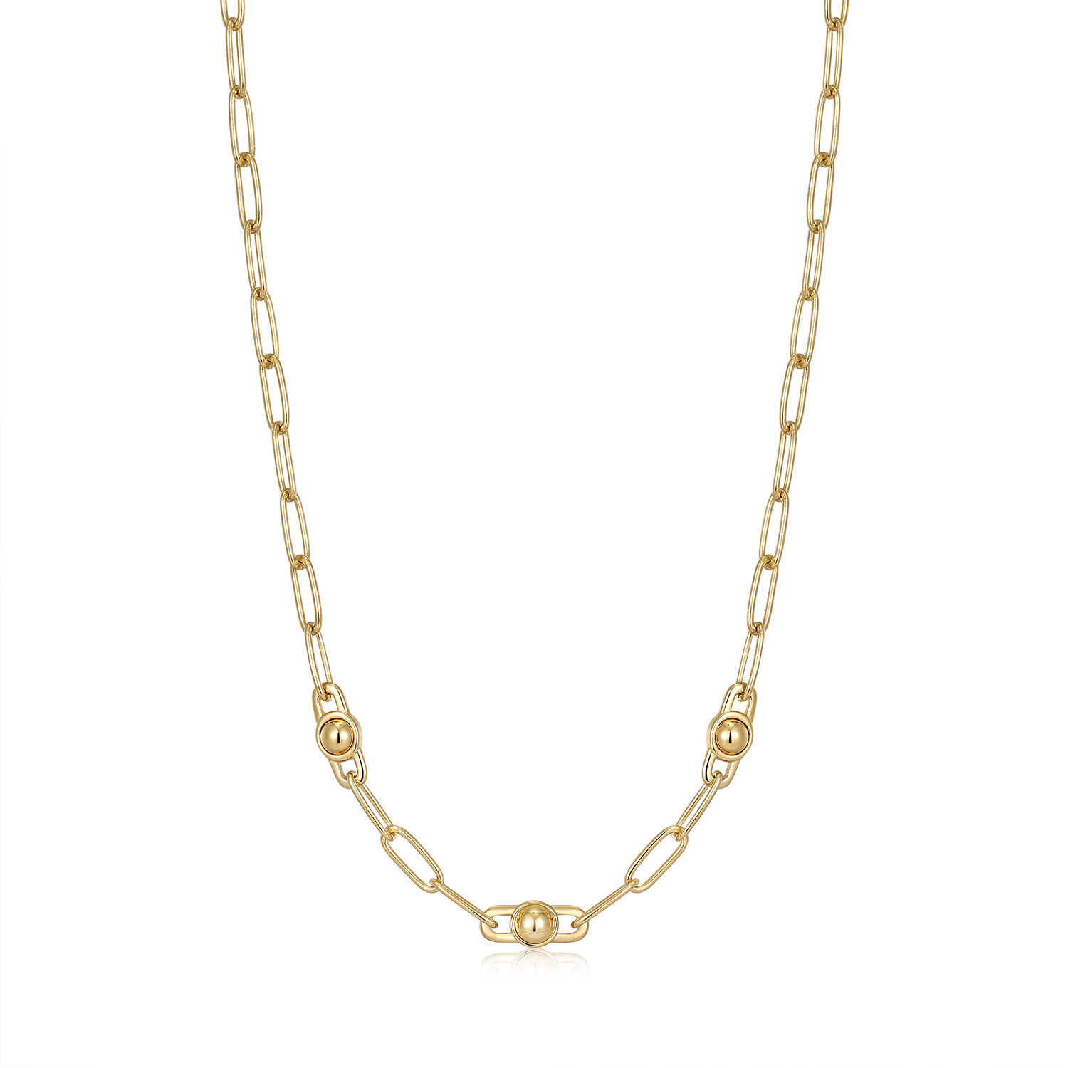 Orb Link Chunky Chain Ketting | Gold plated | Ania Haie - Ania Haie