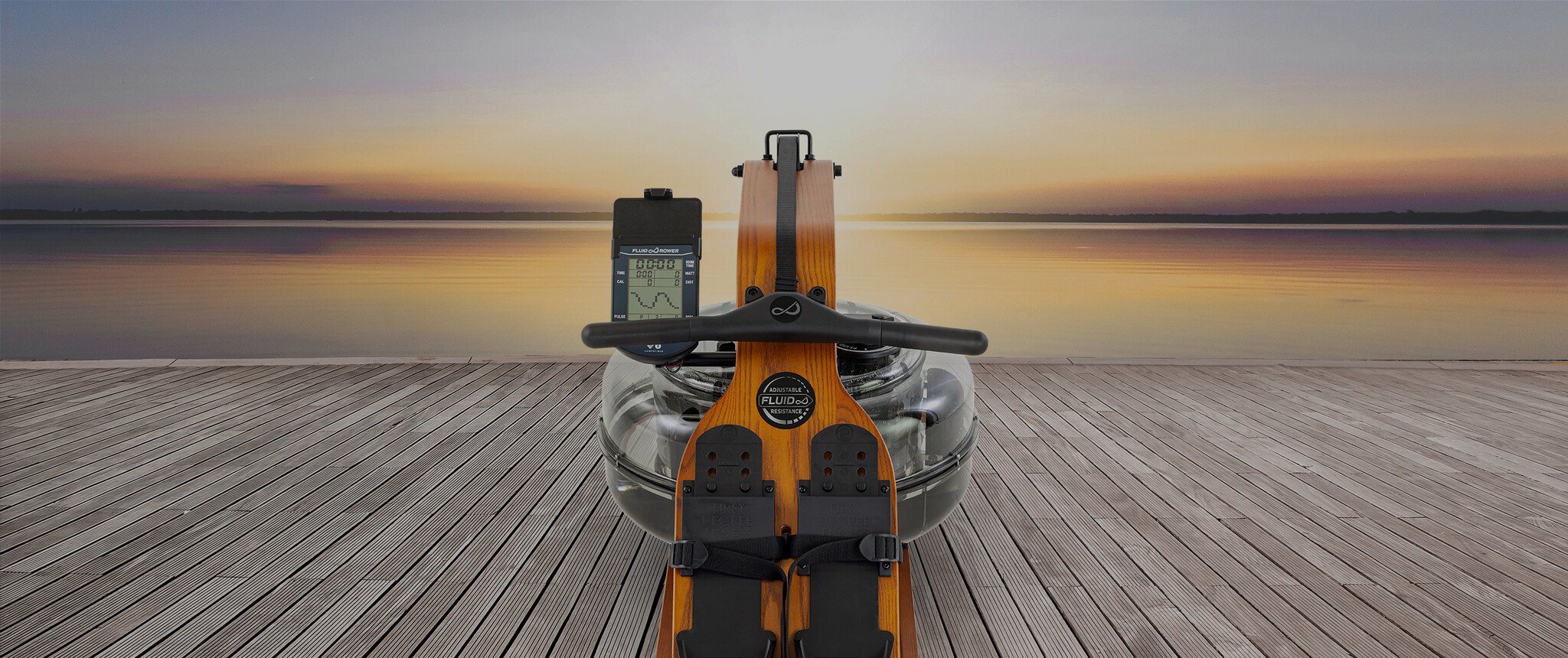 Fluid Rower Viking Pro V - Foldable Rowing Machine, 5 Resistance - Fluid