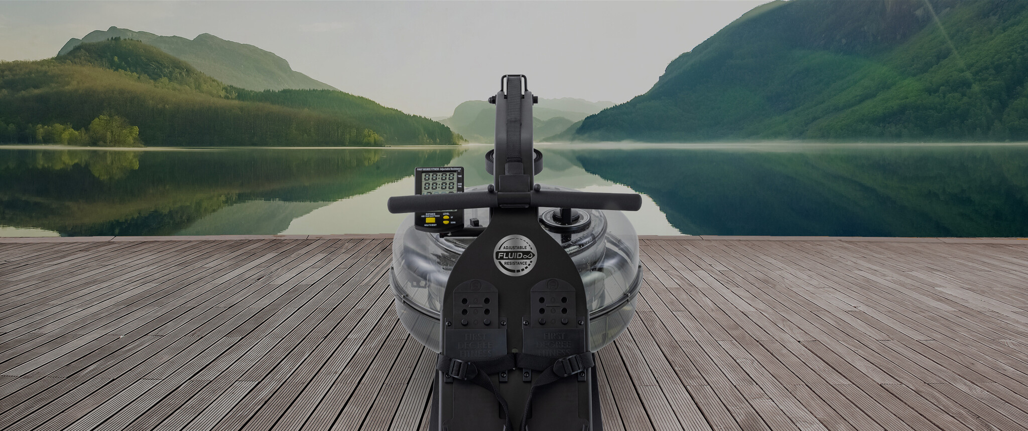 Fluid Rower Apollo Plus Black - Foldable - Rowing Machine - Fluid