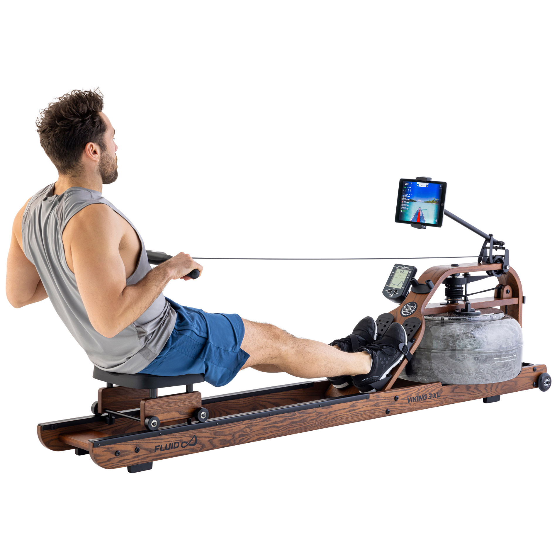 Fluid Rower Viking 3 XL - Rowing machine with 10 resistance levels - Fluid